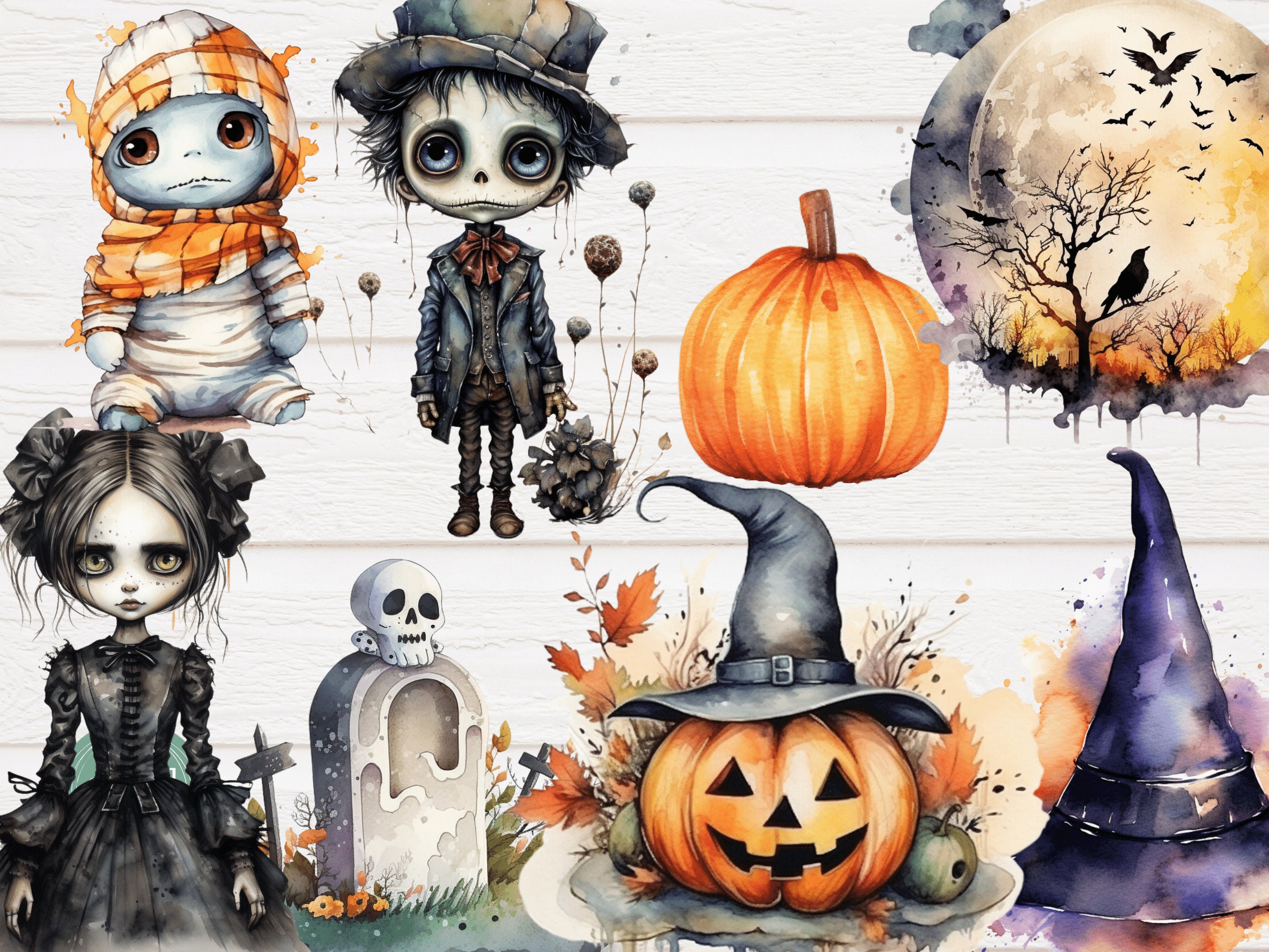 Halloween Clipart | Cute Character Clipart | Digital Download | Cute ...