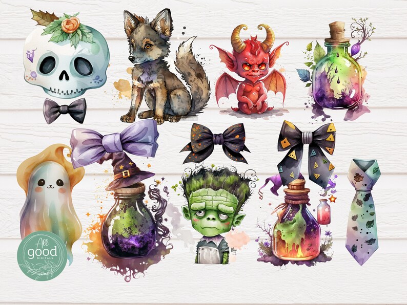 Halloween Clipart | Cute Character Clipart | Digital Download | Cute ...