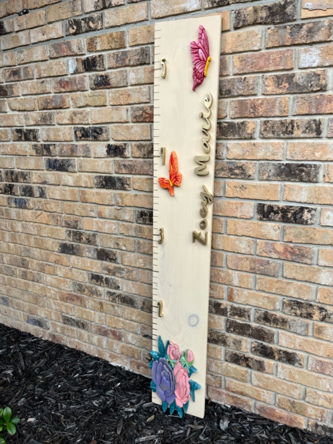 Flowers and Butterflies Growth Chart - Etsy