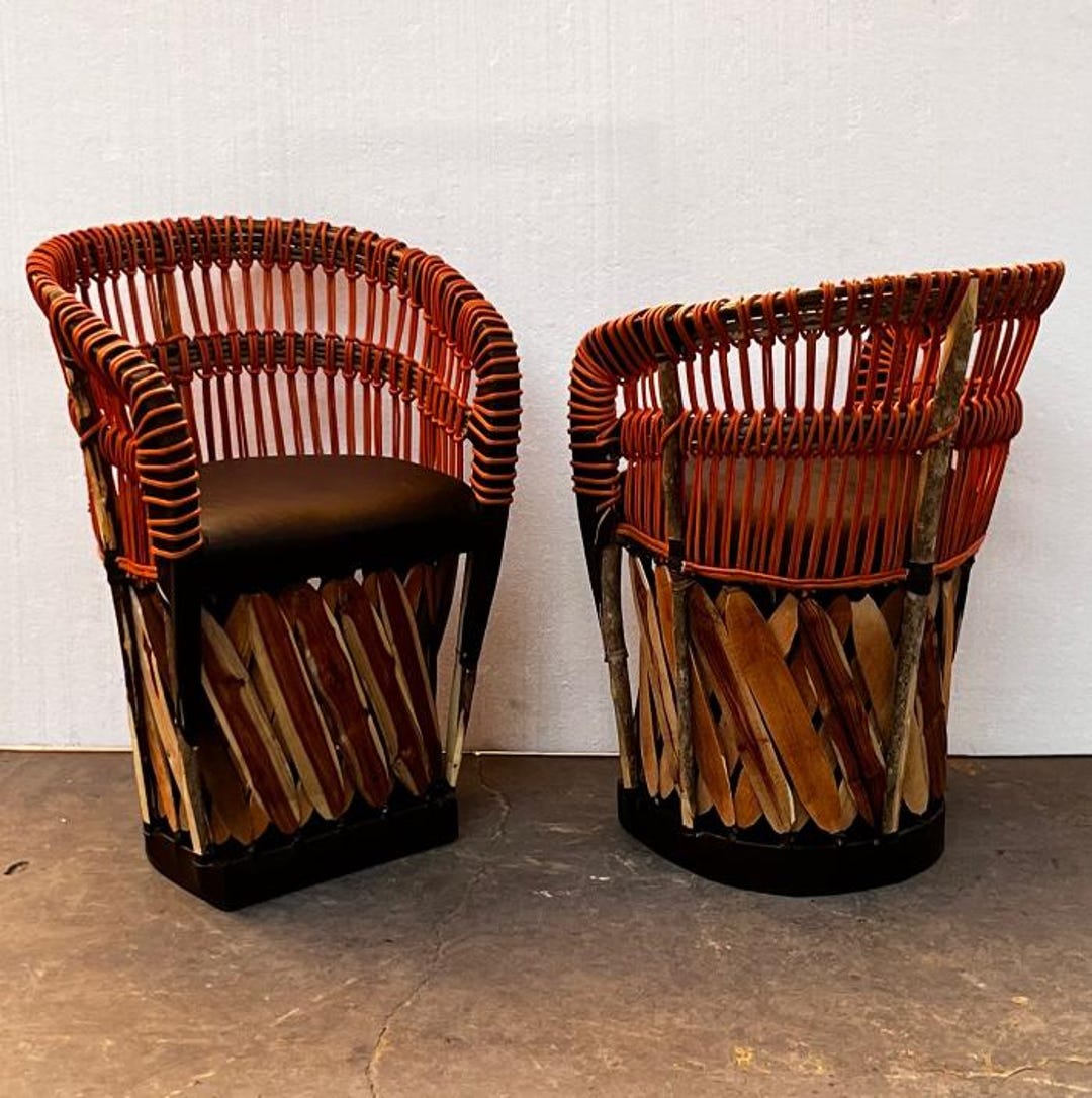 2 CHAIRS, Leather Chair - Mexican Leather Chairs - Southwest Chair ...