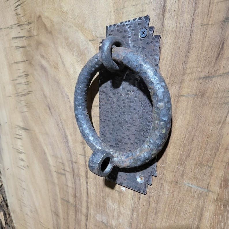 Hand Forged Wrought Iron Door Knocker | Colonial Iron Door Knocker - Etsy