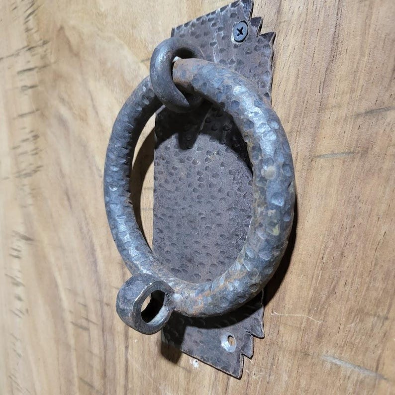 Hand Forged Wrought Iron Door Knocker | Colonial Iron Door Knocker - Etsy