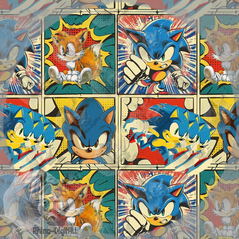Sonic Seamless Pattern - Etsy