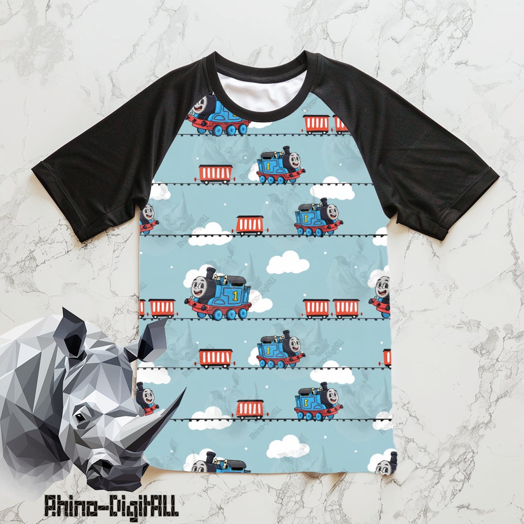 Blue Tank Engine Design Seamless Pattern - Etsy