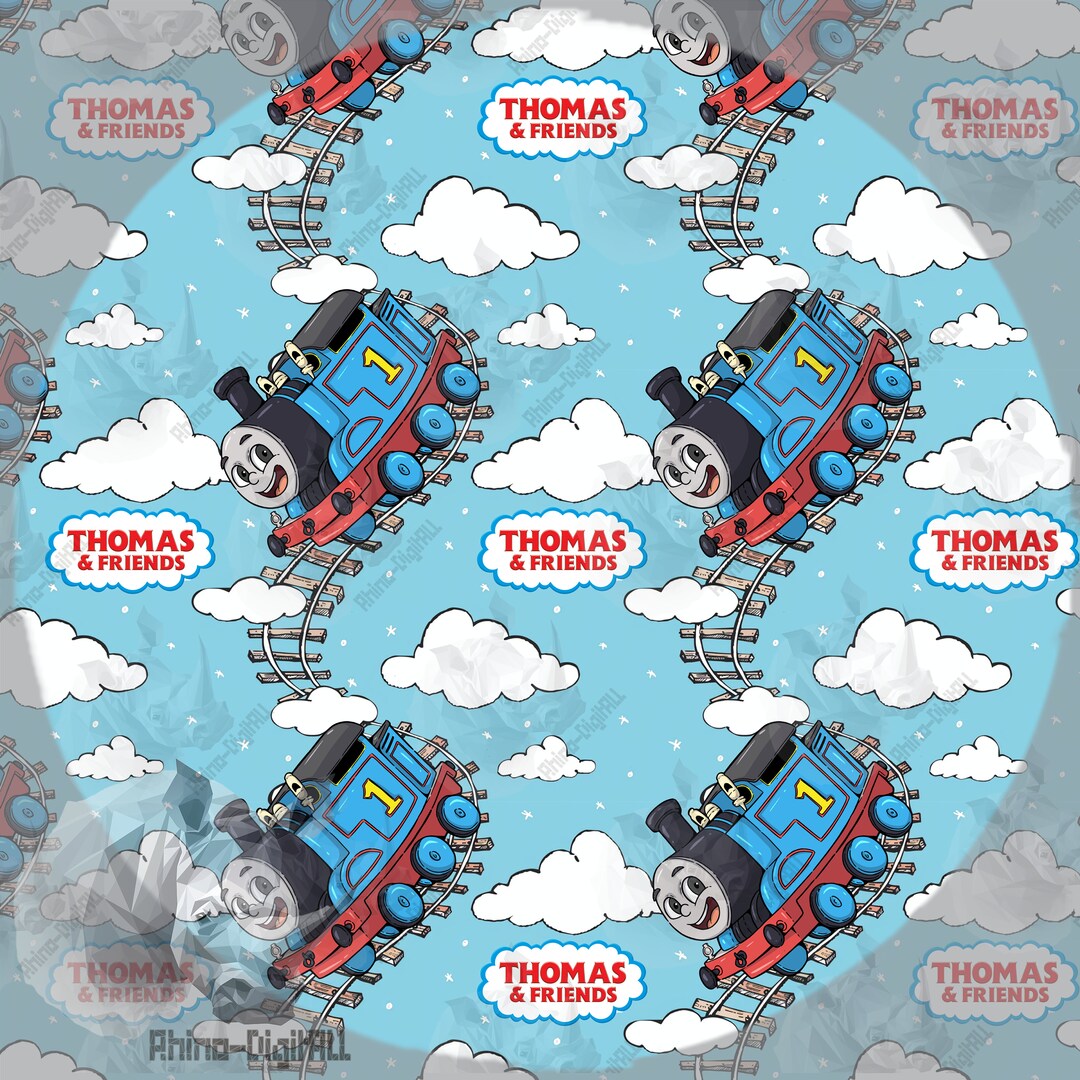 Blue Tank Engine Design Seamless Pattern - Etsy