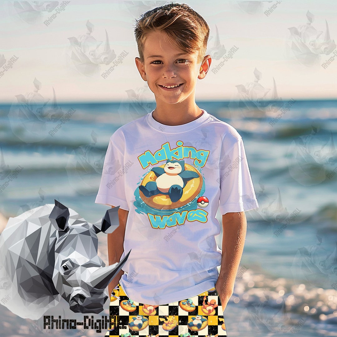 Pool Poke Mon Making Waves PNG - Snor Lax - Etsy