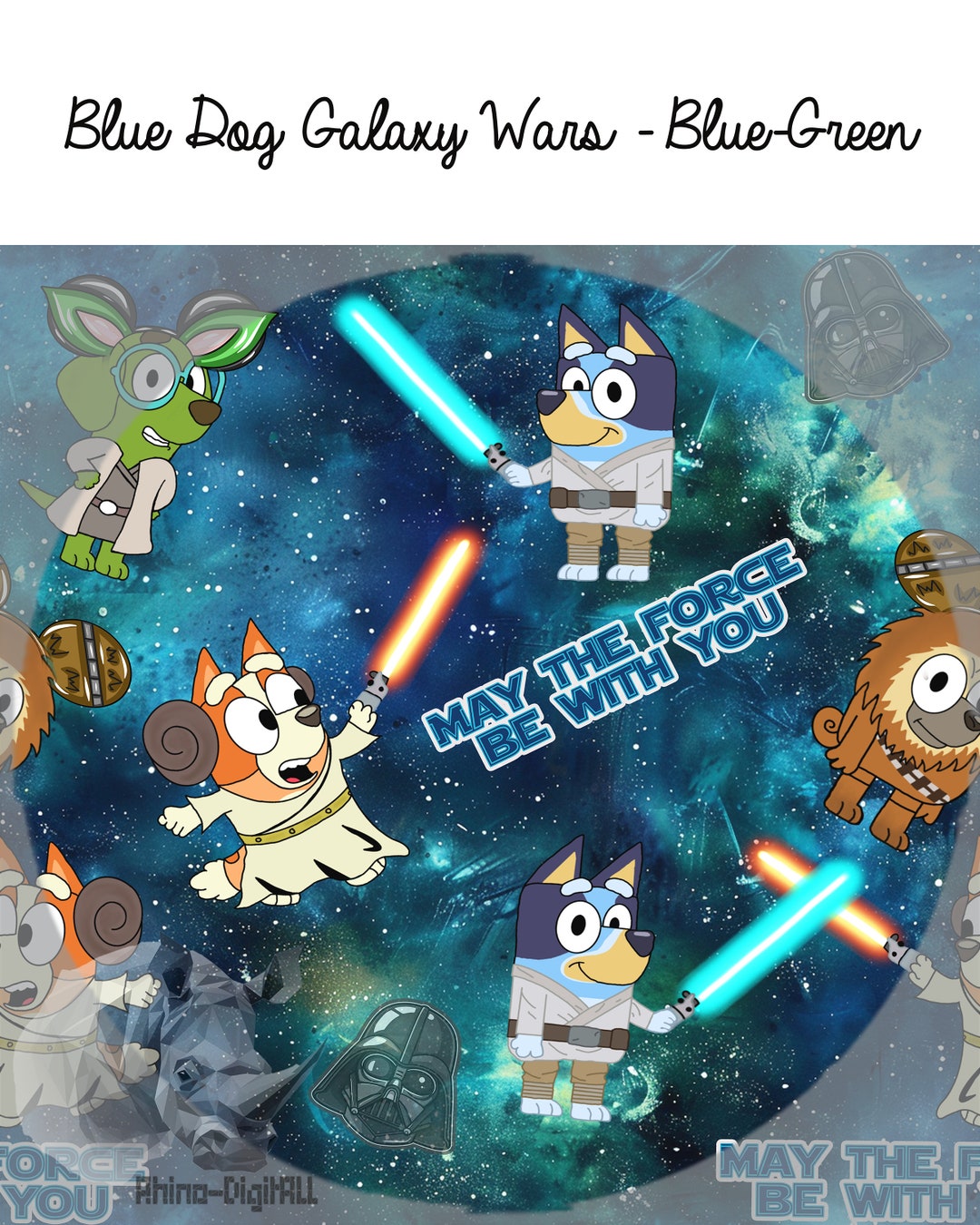 Galaxy Wars Blue Dog Design Seamless Pattern - Etsy