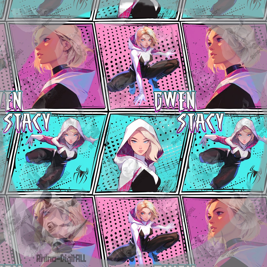 Comic Gwen V3 Seamless Pattern - Etsy
