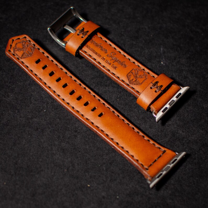 The Shining Tor - Handmade Leather Apple Watch Strap. for Large Watch ...