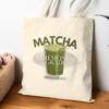 Matcha Lover Tote Bag, Cotton Canvas Tote Bag, Snack Bag, Gift for Her ...
