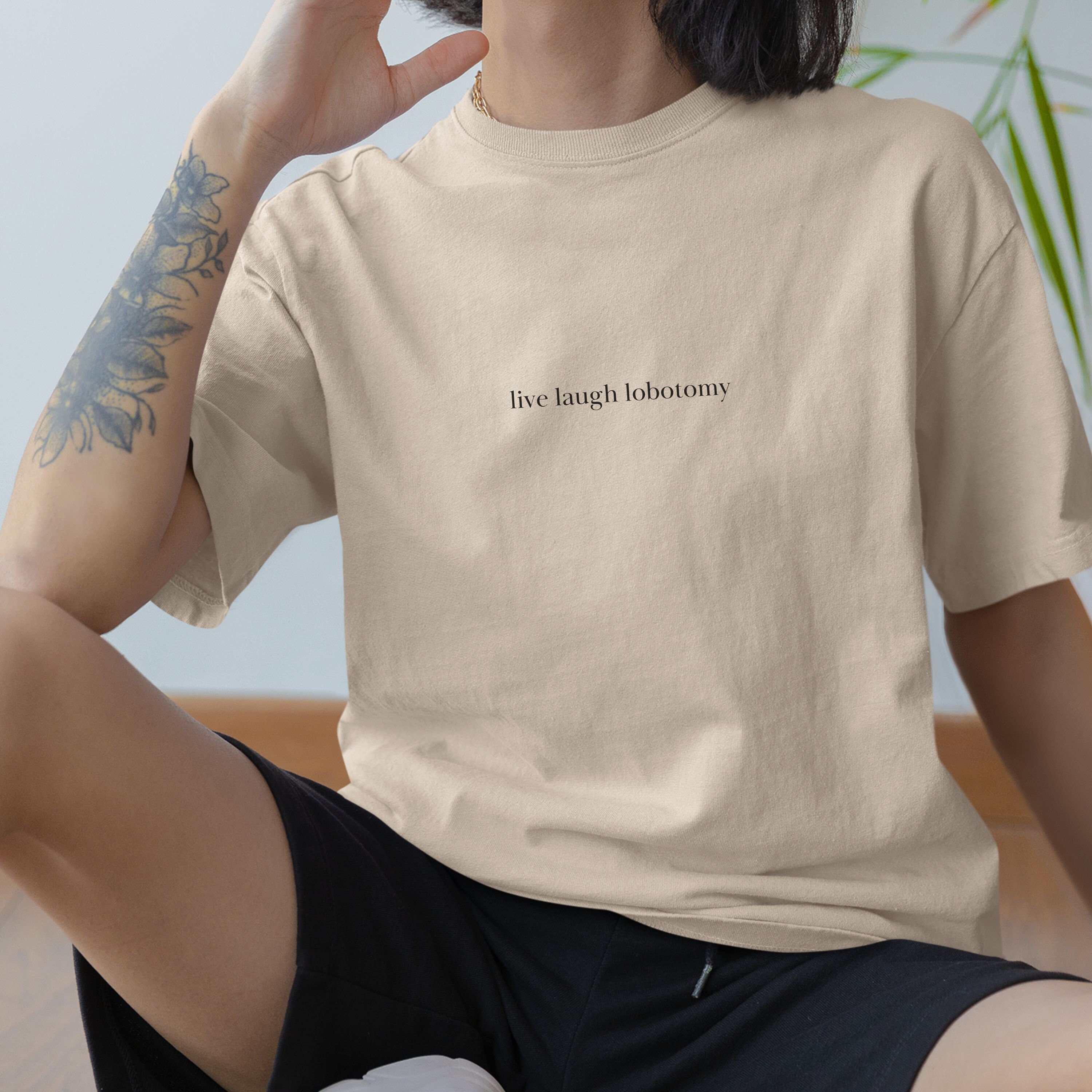 Live Laugh Lobotomy Shirt, Minimalist Shirt, Gifts Under 30, Anxiety ...