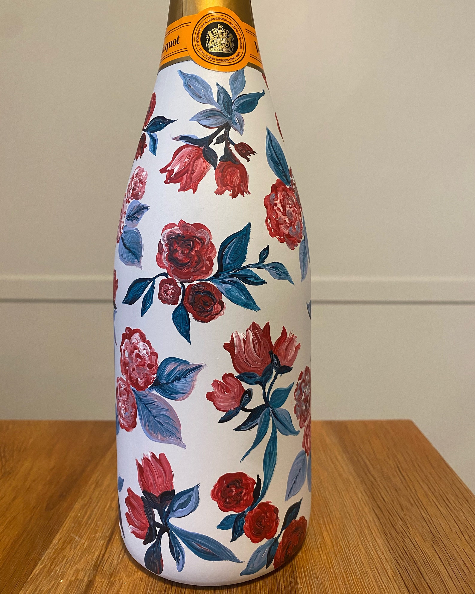 Custom Painted Champagne Bottle - Etsy