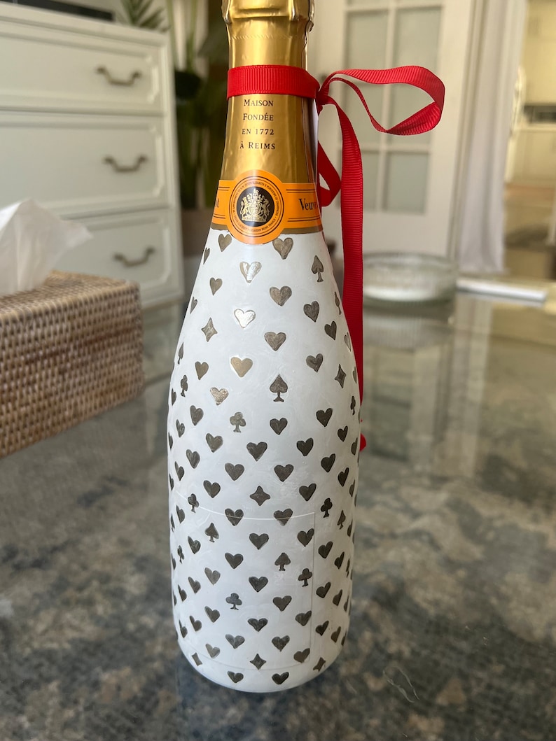 Custom Painted Champagne Bottle - Etsy
