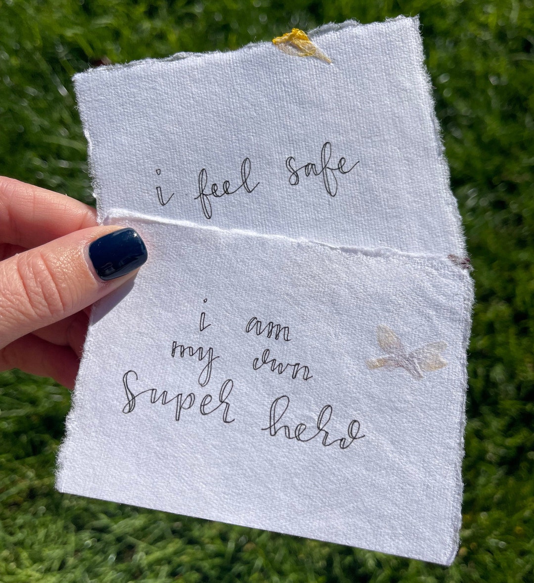 3 Affirmation Cards With Inspirational Words Written in Caligraphy ...