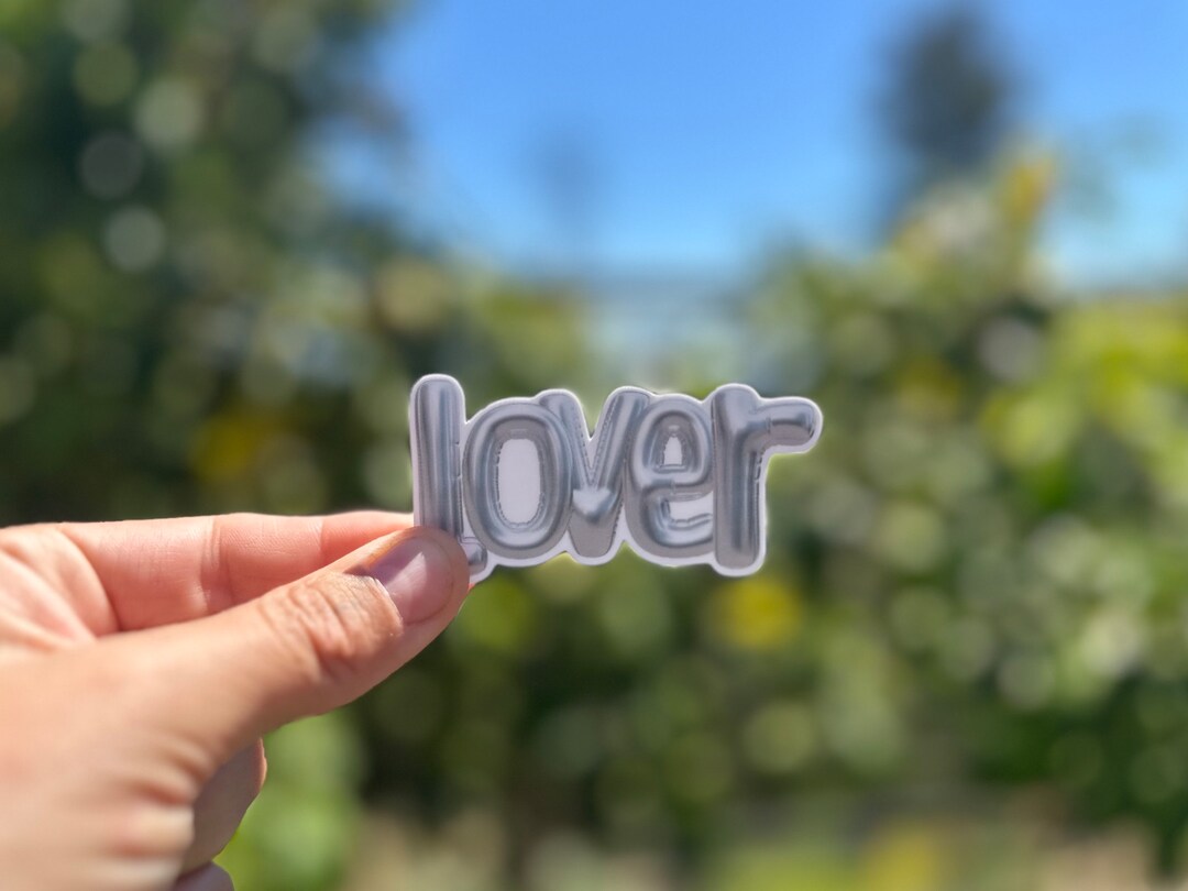 Lover Sticker, Bubble Balloon Letters, Cute Gift Ideas, Pink Durable ...