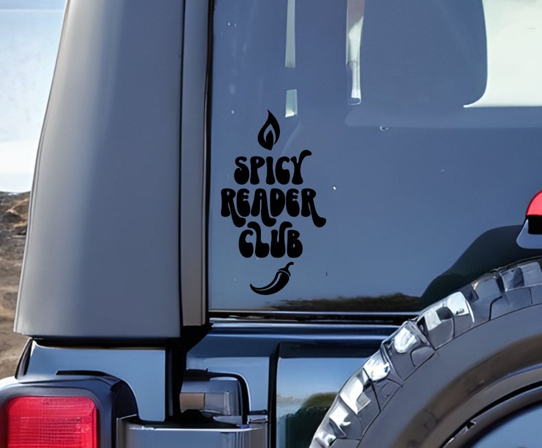 Spicy Reader Club Car Decal, Window Decal, Laptop, Cute Decals, Gifts ...