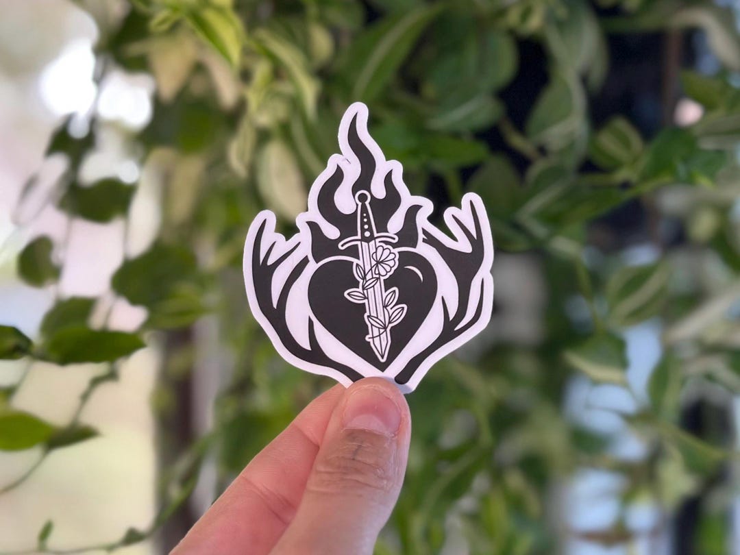 Fireheart Bookish Vinyl Sticker | Waterproof Kindle Decal | Handmade ...