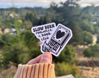 Slow Burn Vinyl Sticker for Book Lovers, Kindle Decal, Bookish Merch ...