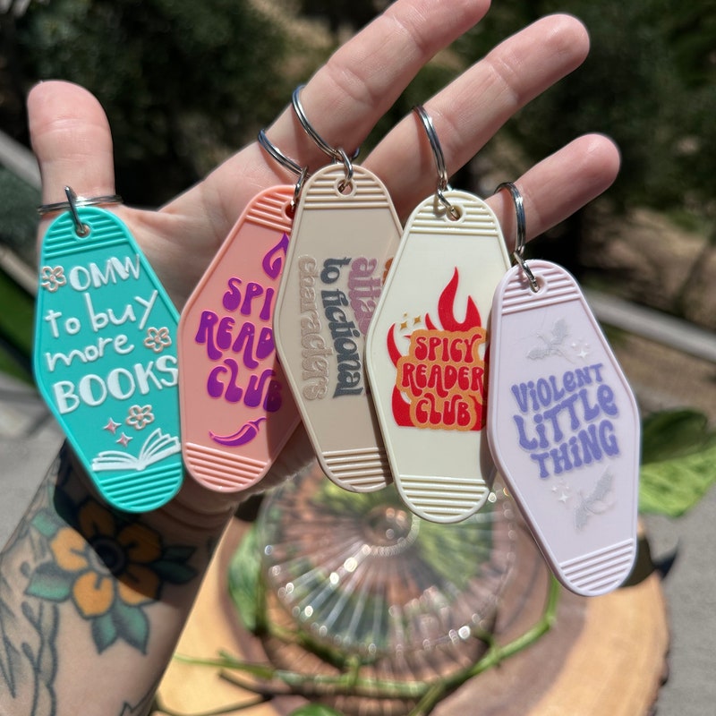 Bookish Keychain - Etsy