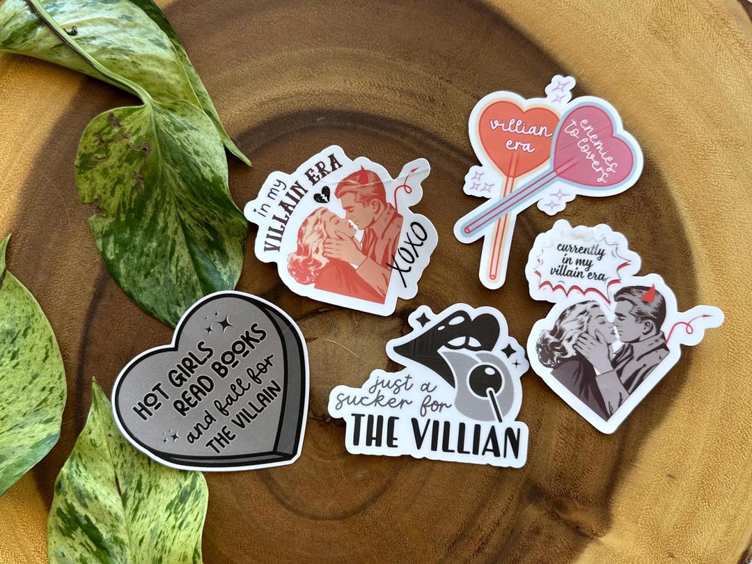 Bookish Villain Era Sticker Pack: Waterproof Vinyl Decals - Etsy