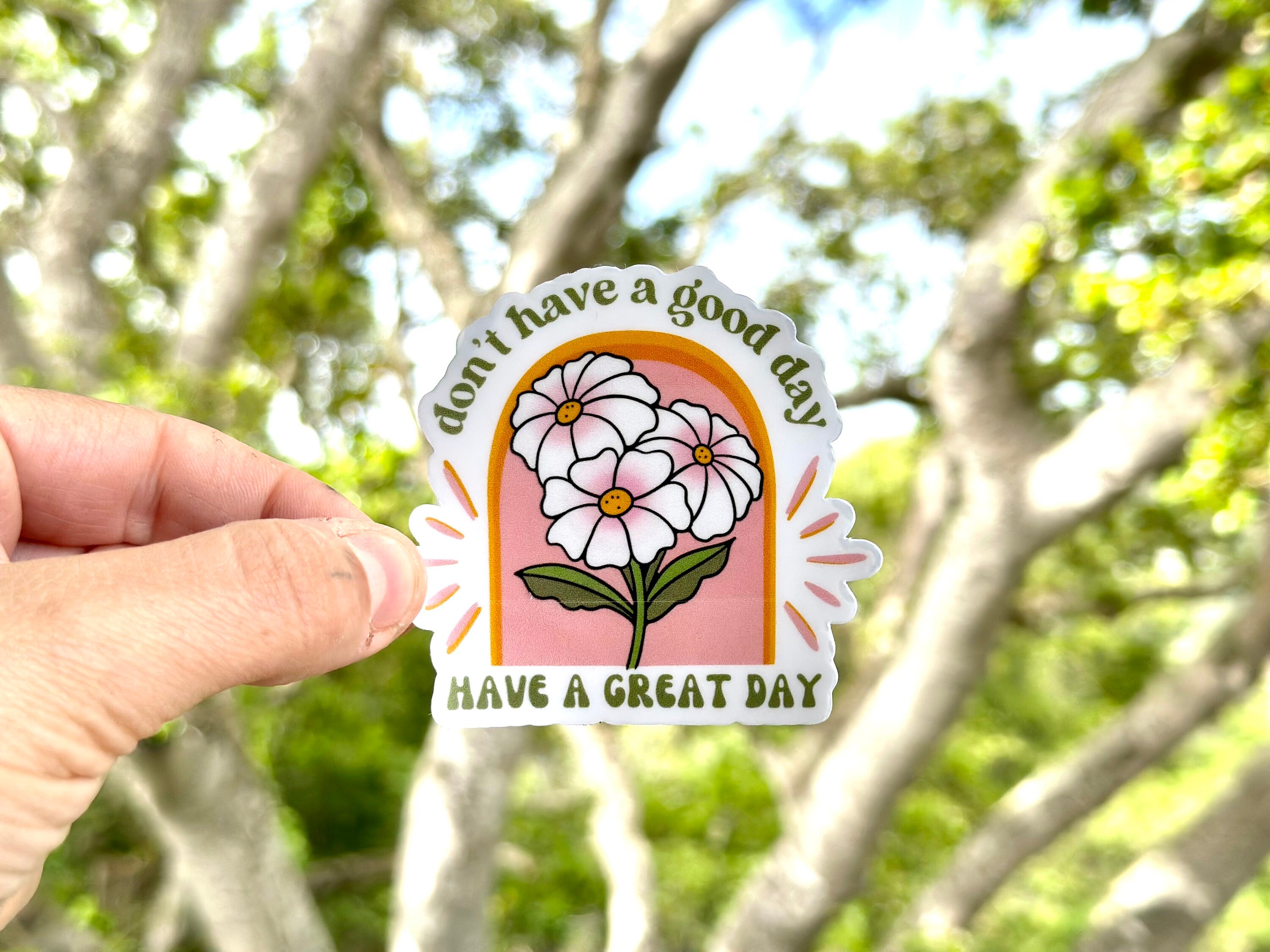 Groovy Floral Sticker: Retro Waterproof Vinyl Decal - Etsy