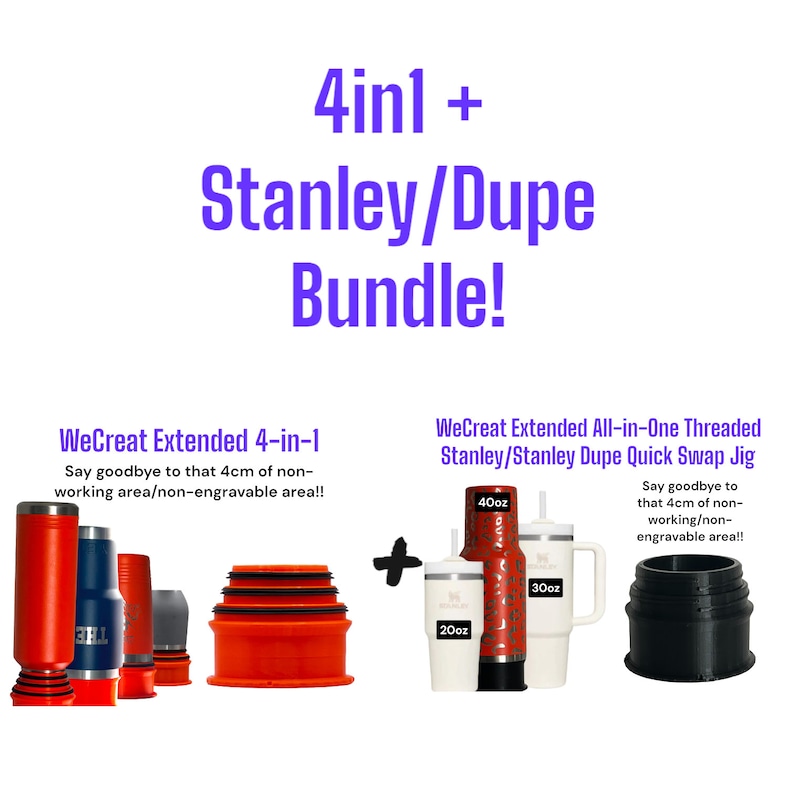 Wecreat Tumbler Jigs: Quick Swap Extension Tumbler Laser Engraving Tool ...