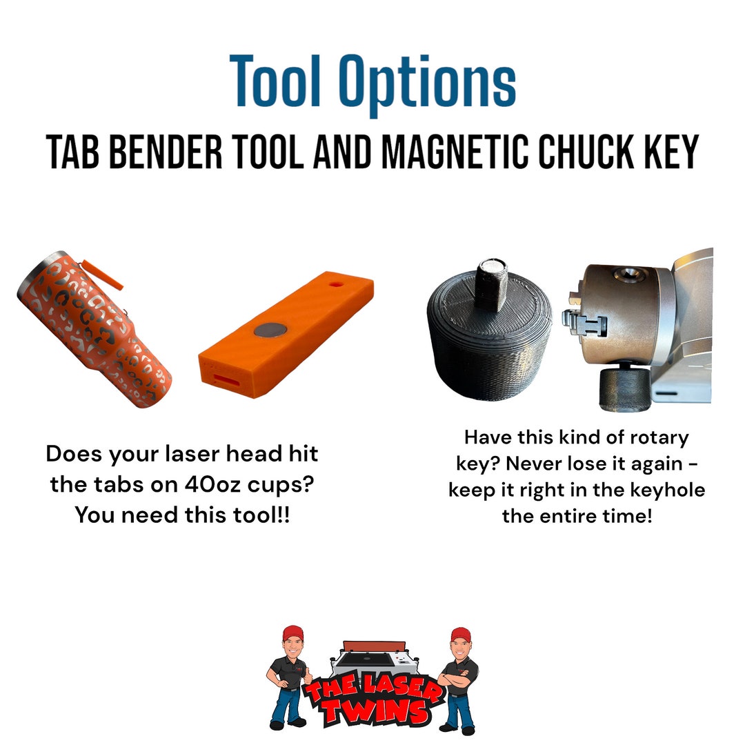 Tab Bender Tool and Magnetic Chuck Key (with Built-in Magnet) for Laser ...