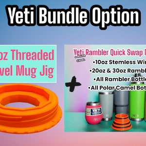 30oz Yeti Mug Quick Swap Tool Threaded Jig No Jaw Adjustments Rotary ...