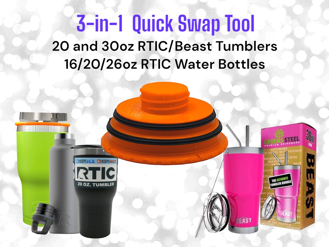 RTIC 3in1 Quick Swap Jig 20/30oz Tumblers & 16/20/26oz Bottles | Laser ...