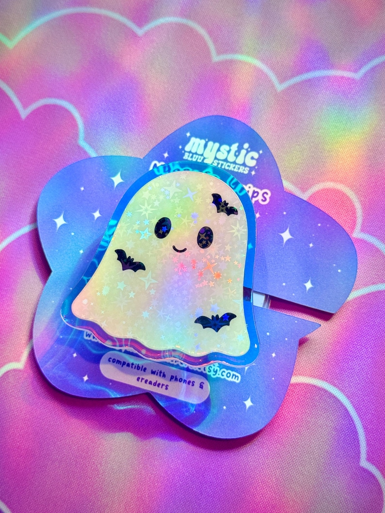 Ghost Kindle Grip: Bookish Magsafe Phone Grip | Mysticbluustickers™ - Etsy