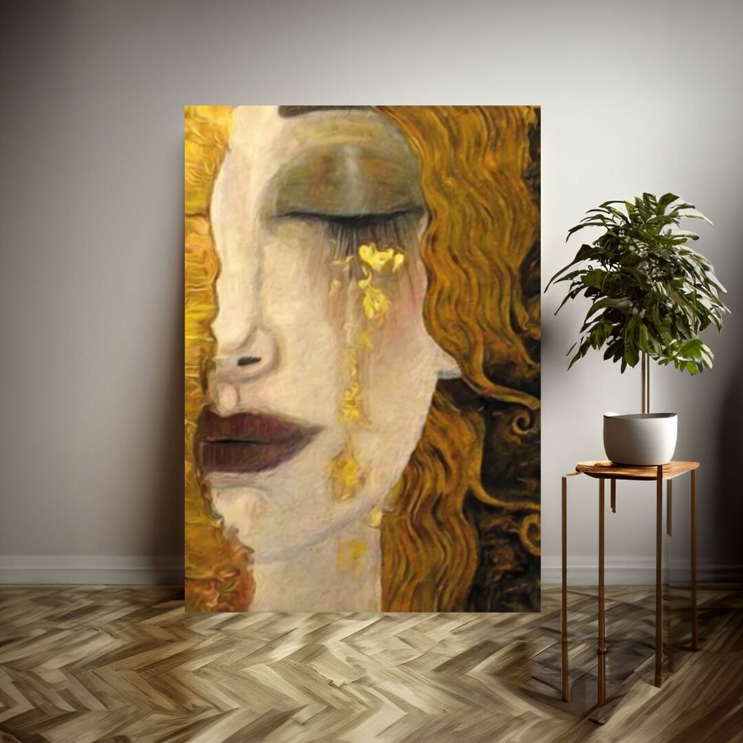 Gustav Klimt the Golden Tears Poster Print Canvas Wall Art - Etsy