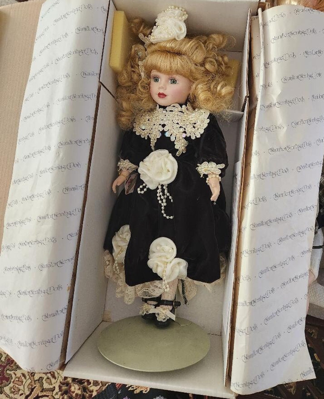 Victorian "blue Velvet" Brass Key Doll With Book - Etsy