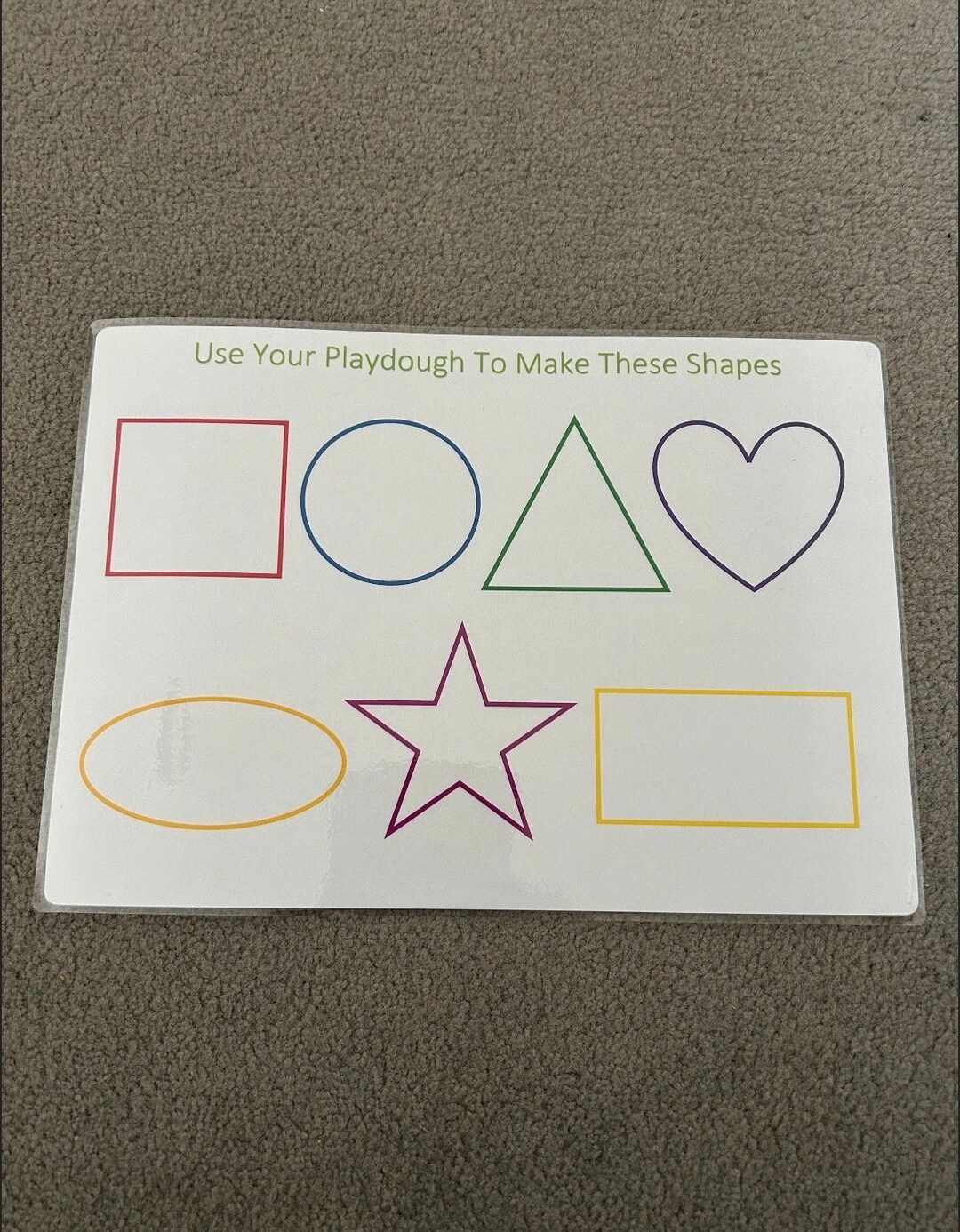 Rainbow Shapes Play Dough Mat Resource EYFS SENCO SEN - Etsy