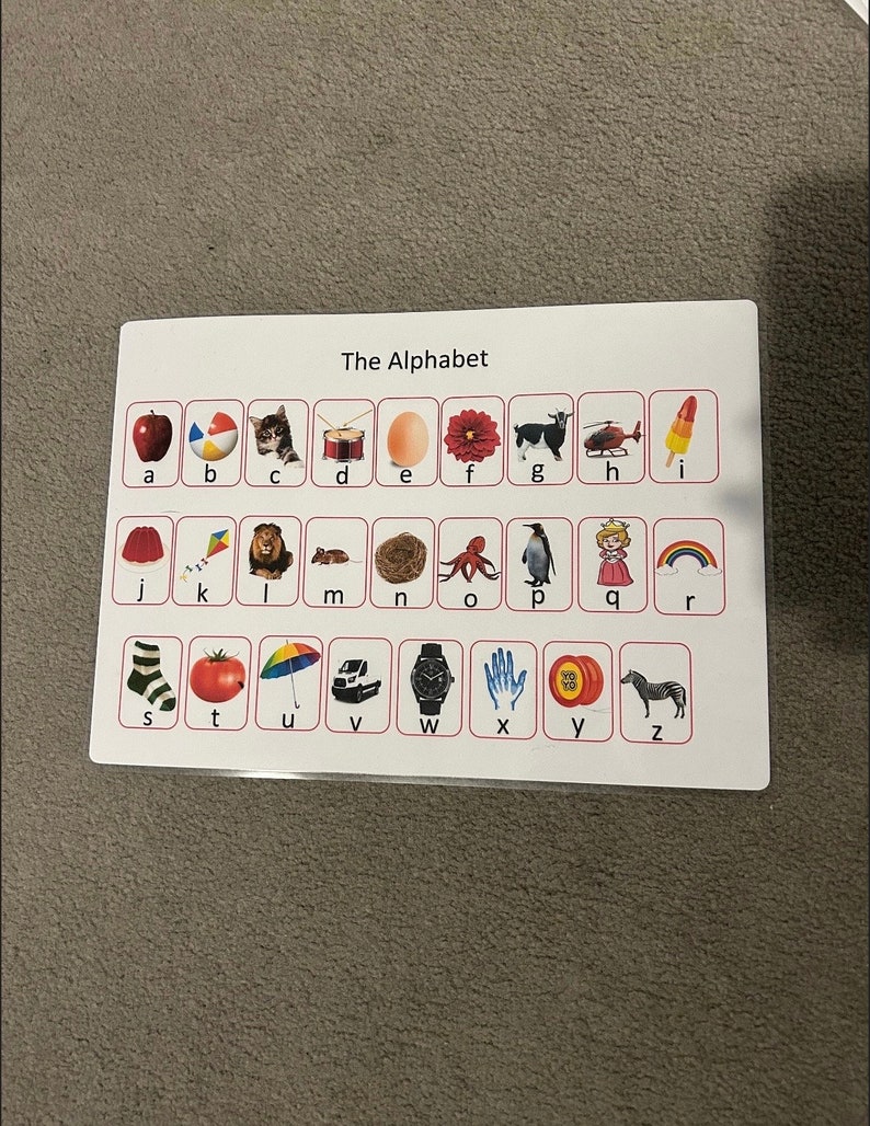 Alphabet With Images Poster Resource, EYFS, SENCO, SEN - Etsy Australia