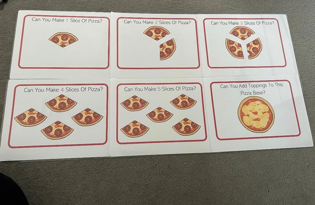 Pizza Slices Counting Play Dough Mat Resource EYFS SENCO - Etsy