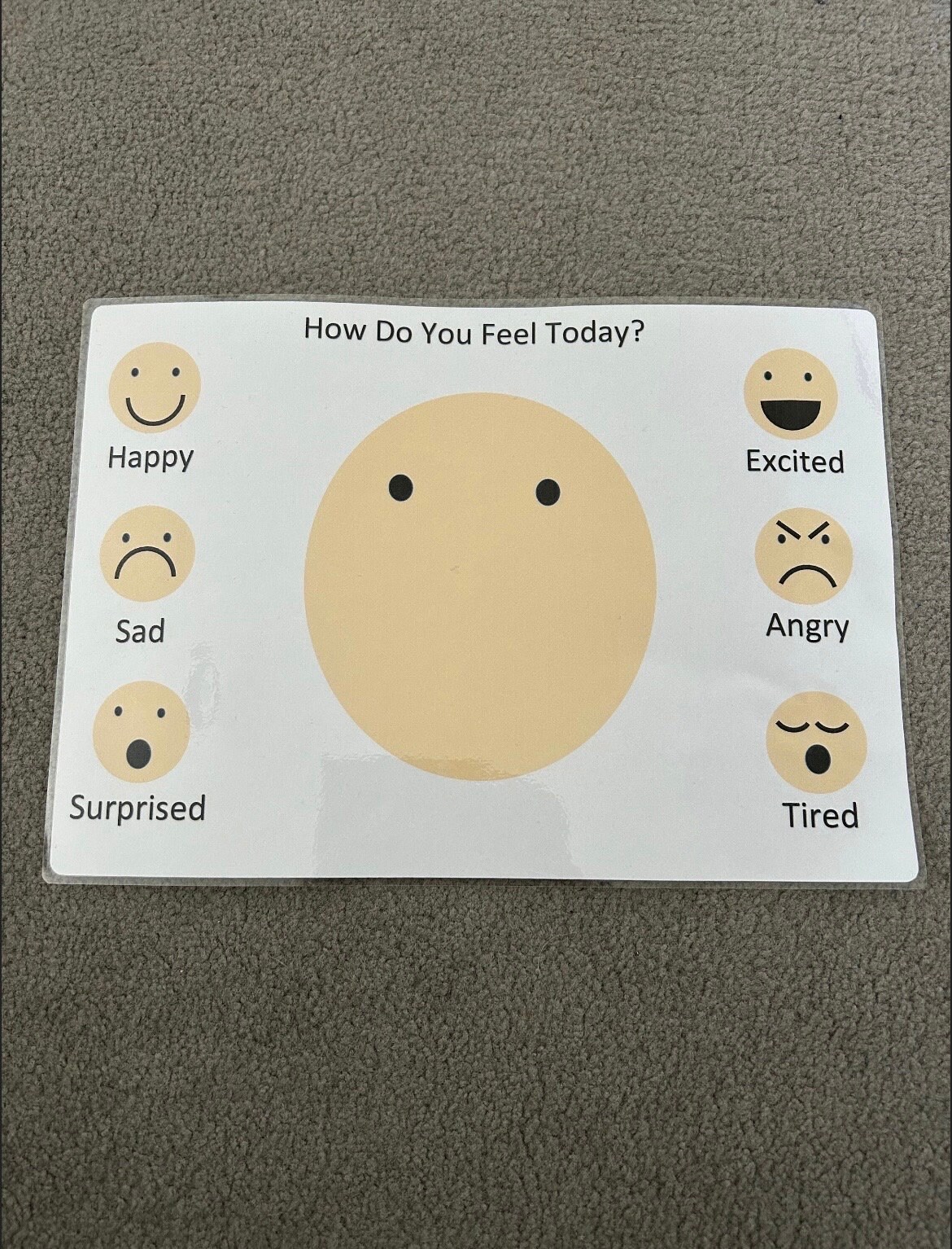 How Do You Feel Today Emotion / Expression Play Dough Mat Resource EYFS ...