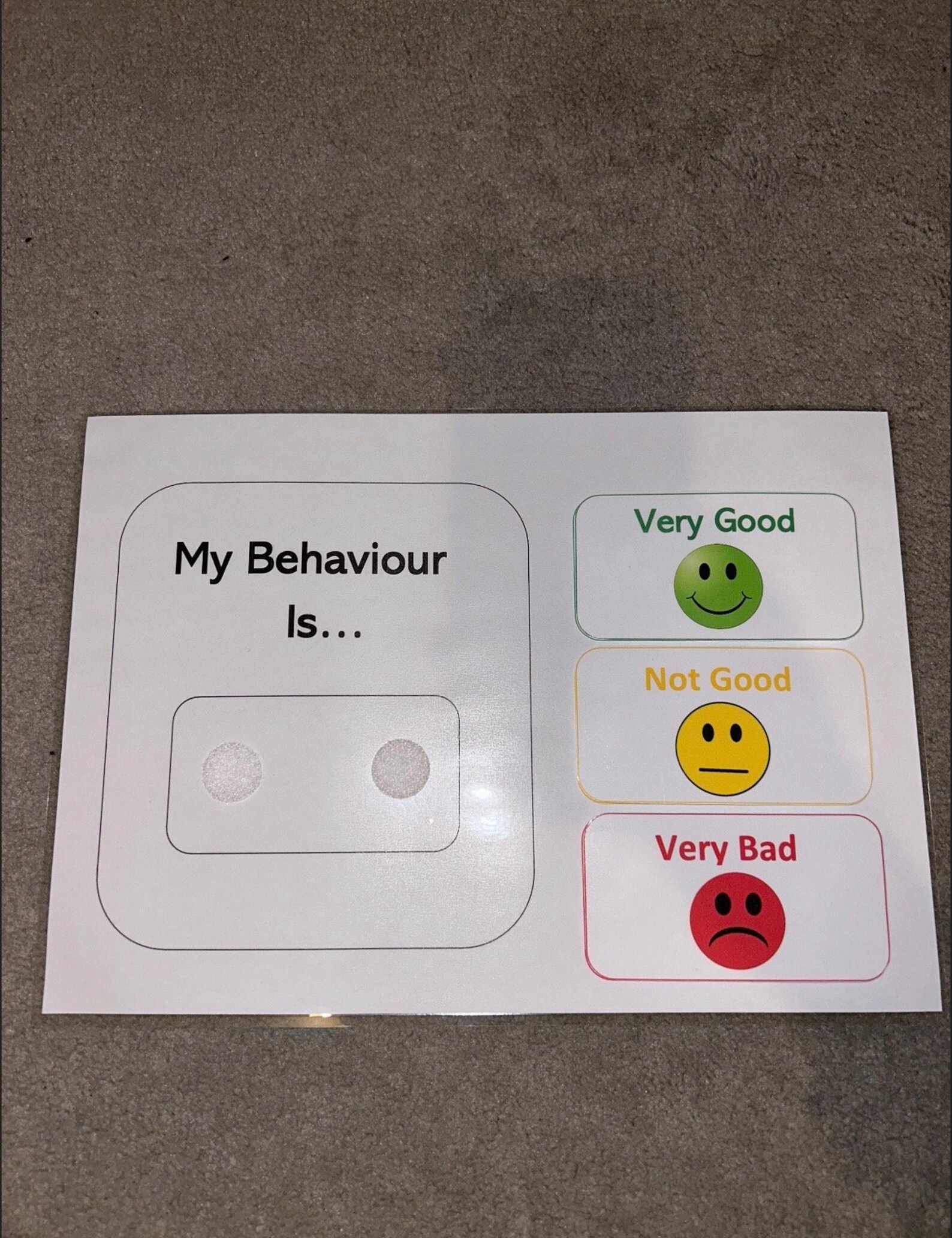My Behaviour is Chart Using Traffic Light System & Expression, Visual ...