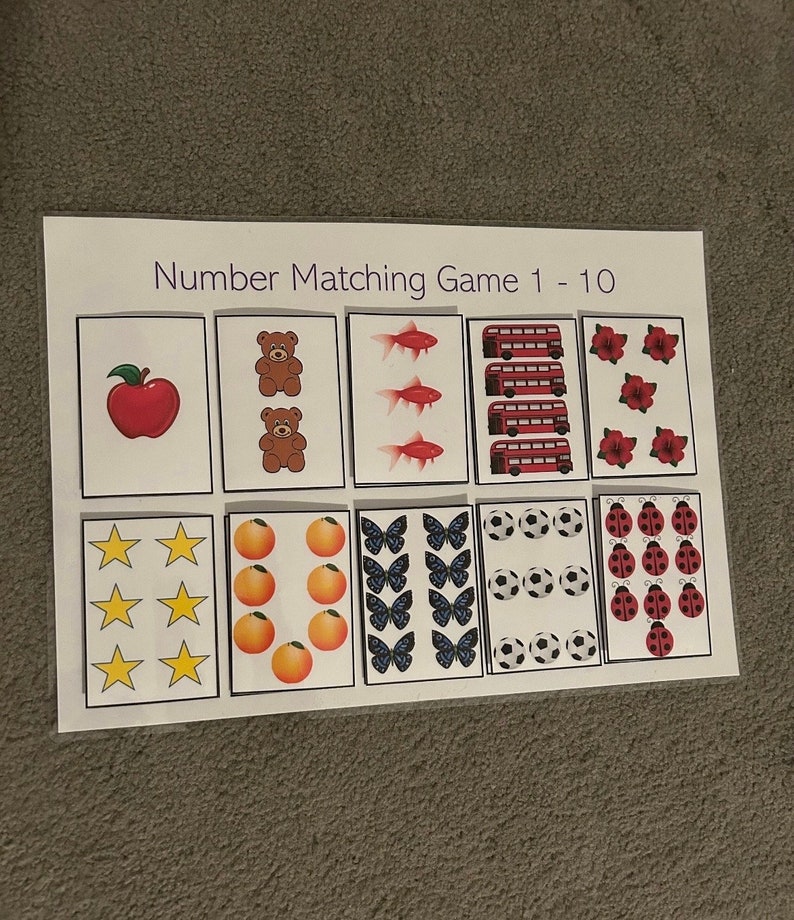 1 to 10 Numbers to Symbols Counting Matching Resource EYFS - Etsy
