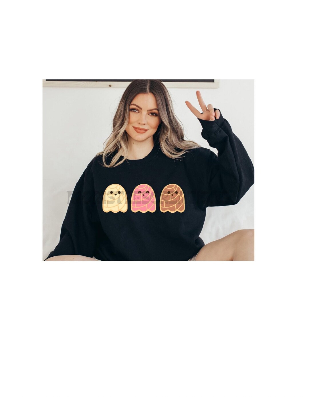 Concha Ghost Sweater, Mexican Conchas Halloween T-shirt Halloween ...