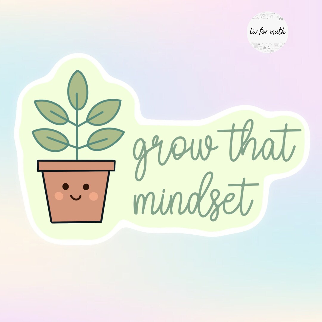 Growth Mindset Vinyl Sticker for Teachers - Etsy