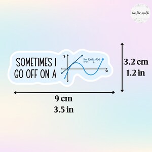Tangent Line Calculus Math Pun Vinyl Sticker for Math Teachers - Etsy