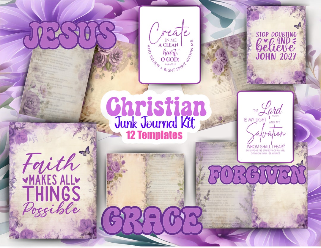 Christian Junk Journal Kit, Prayer Junk Journal,faith Junk Journal Kit ...