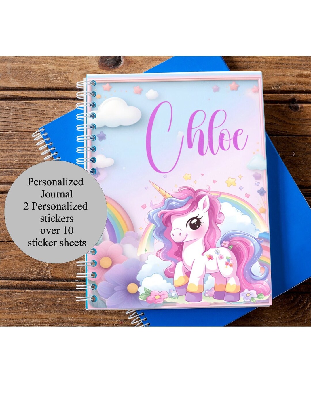 Unicorn Journall, Unicorne Journal, Personalized Kids Notebook Custom ...
