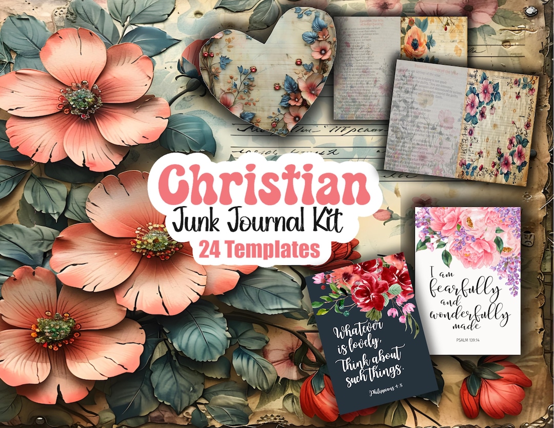 Christian Junk Journal Kit, Prayer Junk Journal,faith Junk Journal Kit, Bible Junk Journal ...