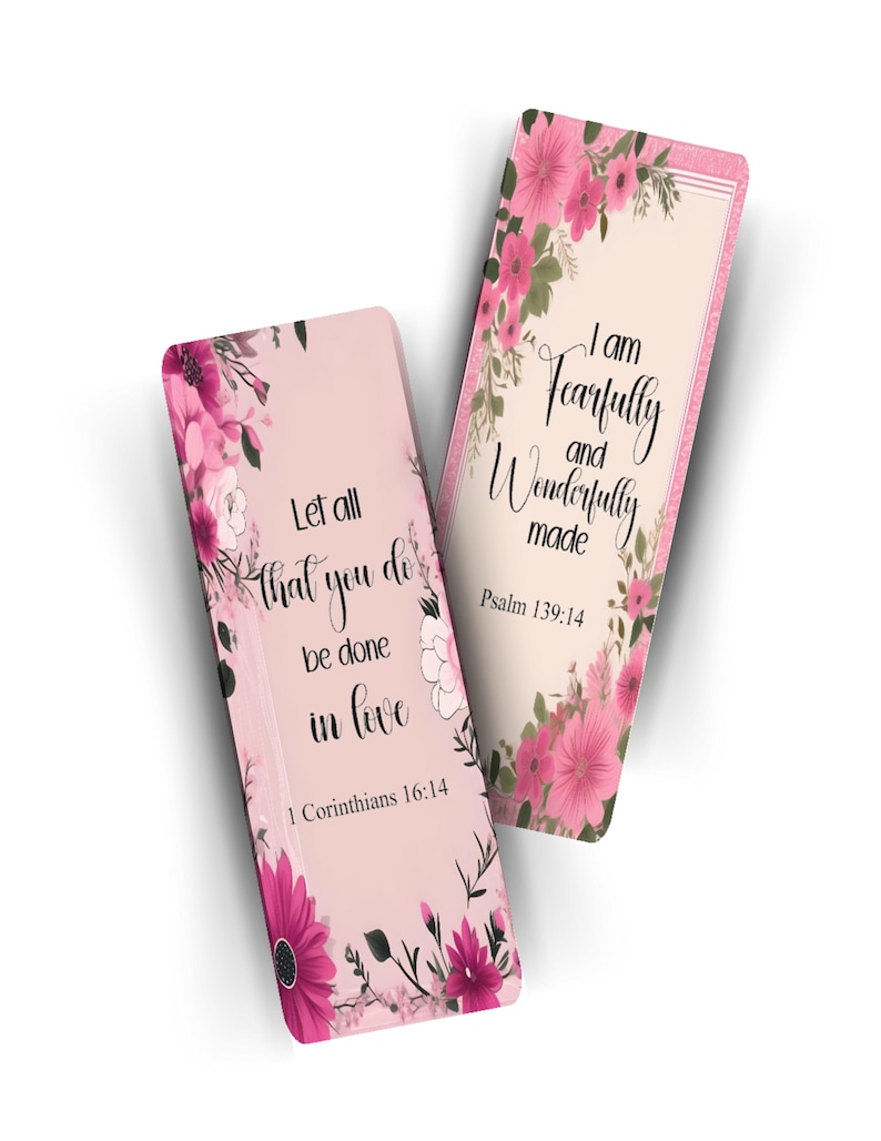 Bible Verse Bookmark, Christianity Bookmark, Birth Flower Bookmark ...