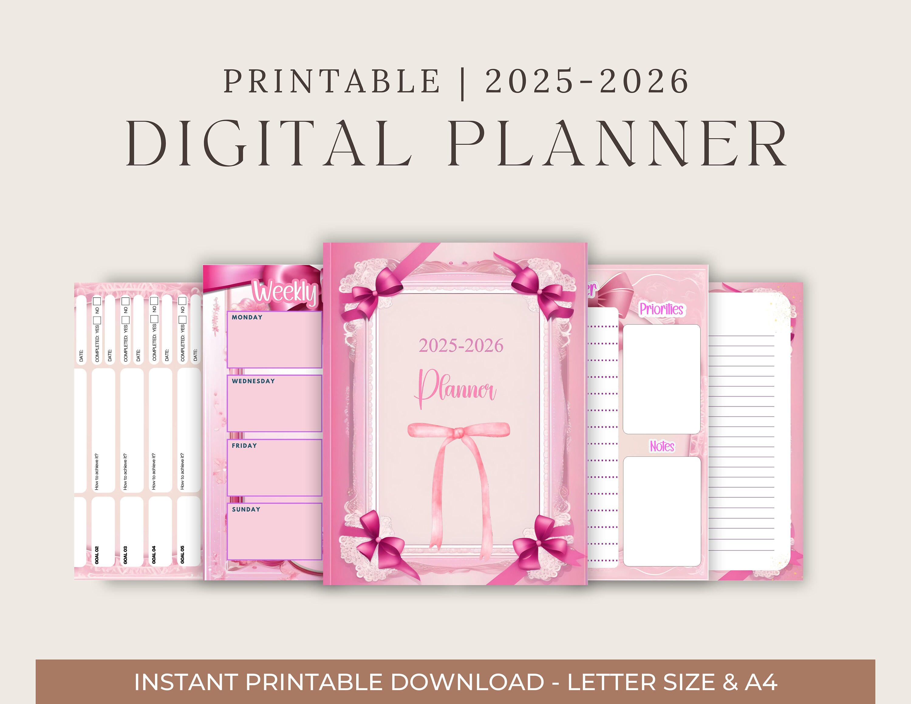 Printable Planners 2025, 2025 Calendar Printable Download, Printable ...