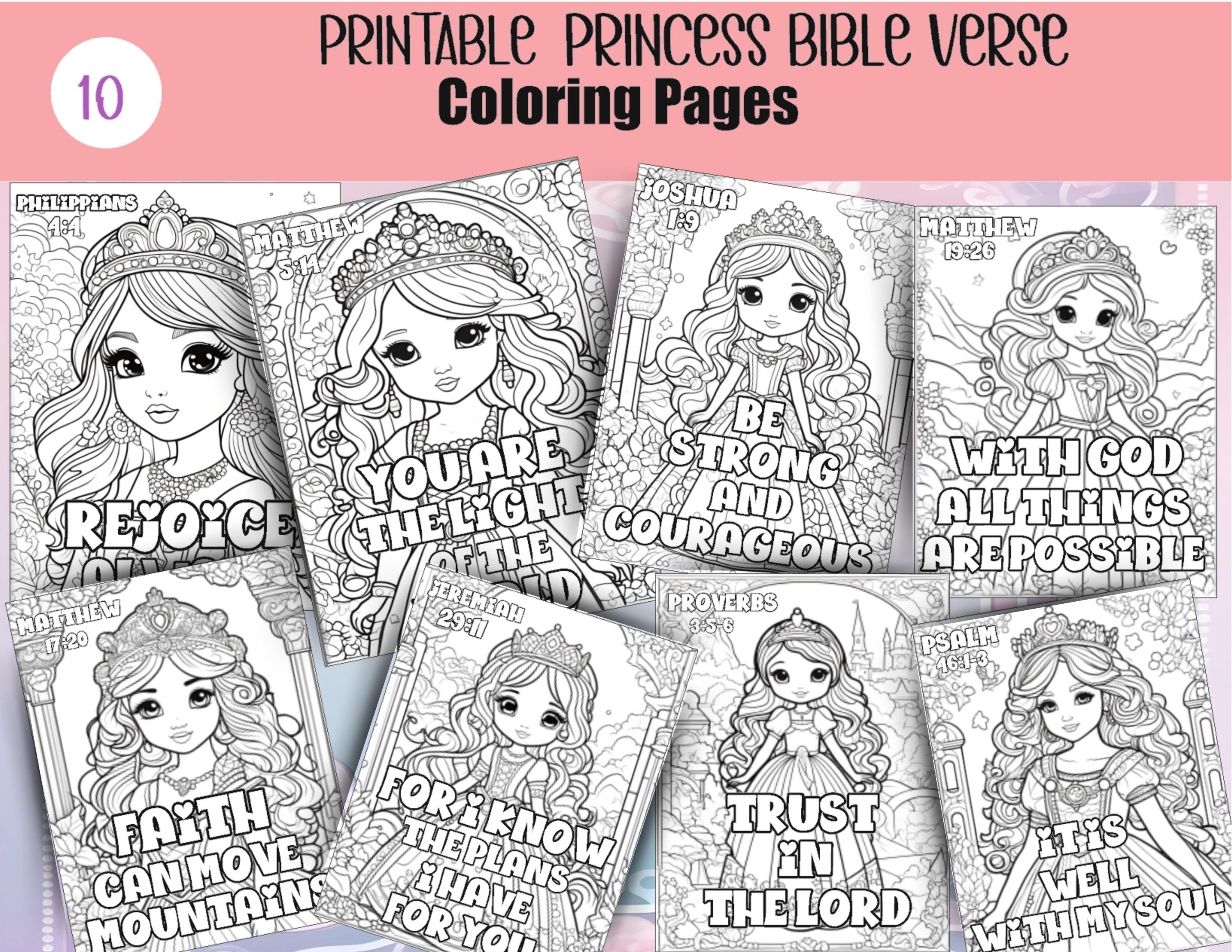 Kids Bible Verse Coloring Pages, Kids Scripture Coloring Pages, Bible ...