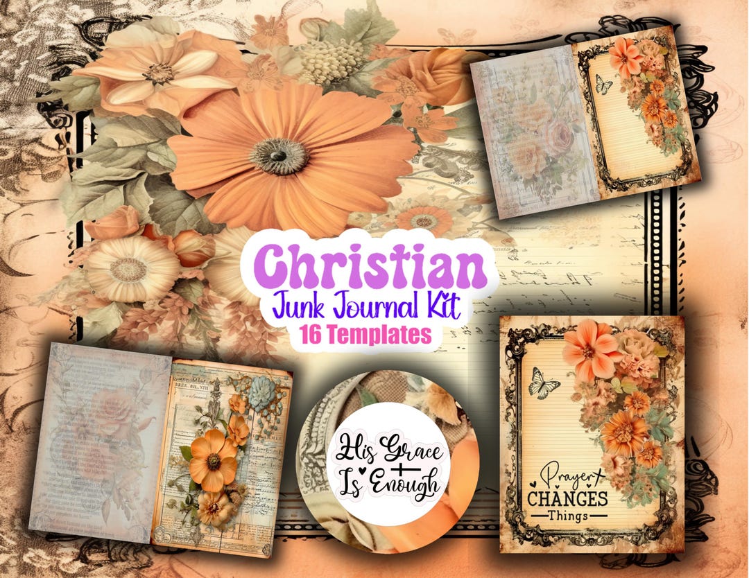 Christian Junk Journal Kit, Prayer Junk Journal,faith Junk Journal Kit, Bible Junk Journal ...