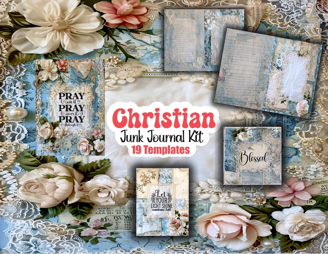 Christian Junk Journal Kit, Prayer Junk Journal,faith Junk Journal Kit, Bible Junk Journal ...