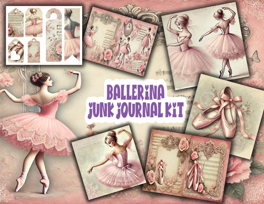 Ballet Junk Journal Kit, Ballerina Junk Journal Kit, Vintage Junk ...
